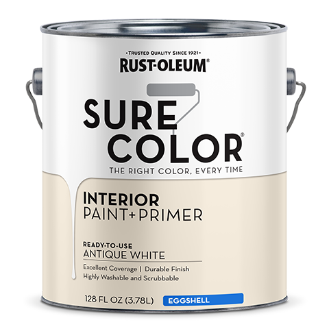 Rust-Oleum Sure Color Eggshell Interior Wall Paint 1 Gallon Antique ...