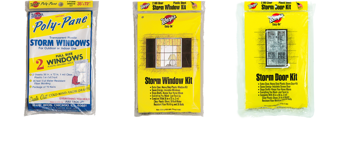 Warp Brothers 36'' X 72" Poly Pane Tape Storm Window Kit - Etowah, TN ...